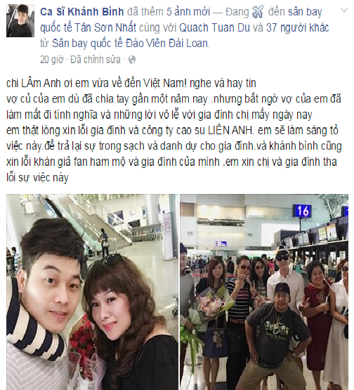 Khánh Bình xác nhận đã ly hôn vợ, xin lỗi nữ đại gia